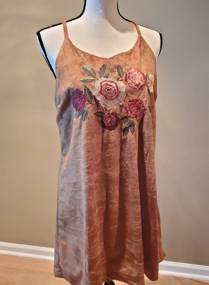 Blu Pepper | Dresses | Blue Pepper Suede Embroidered Dress M | Poshmark